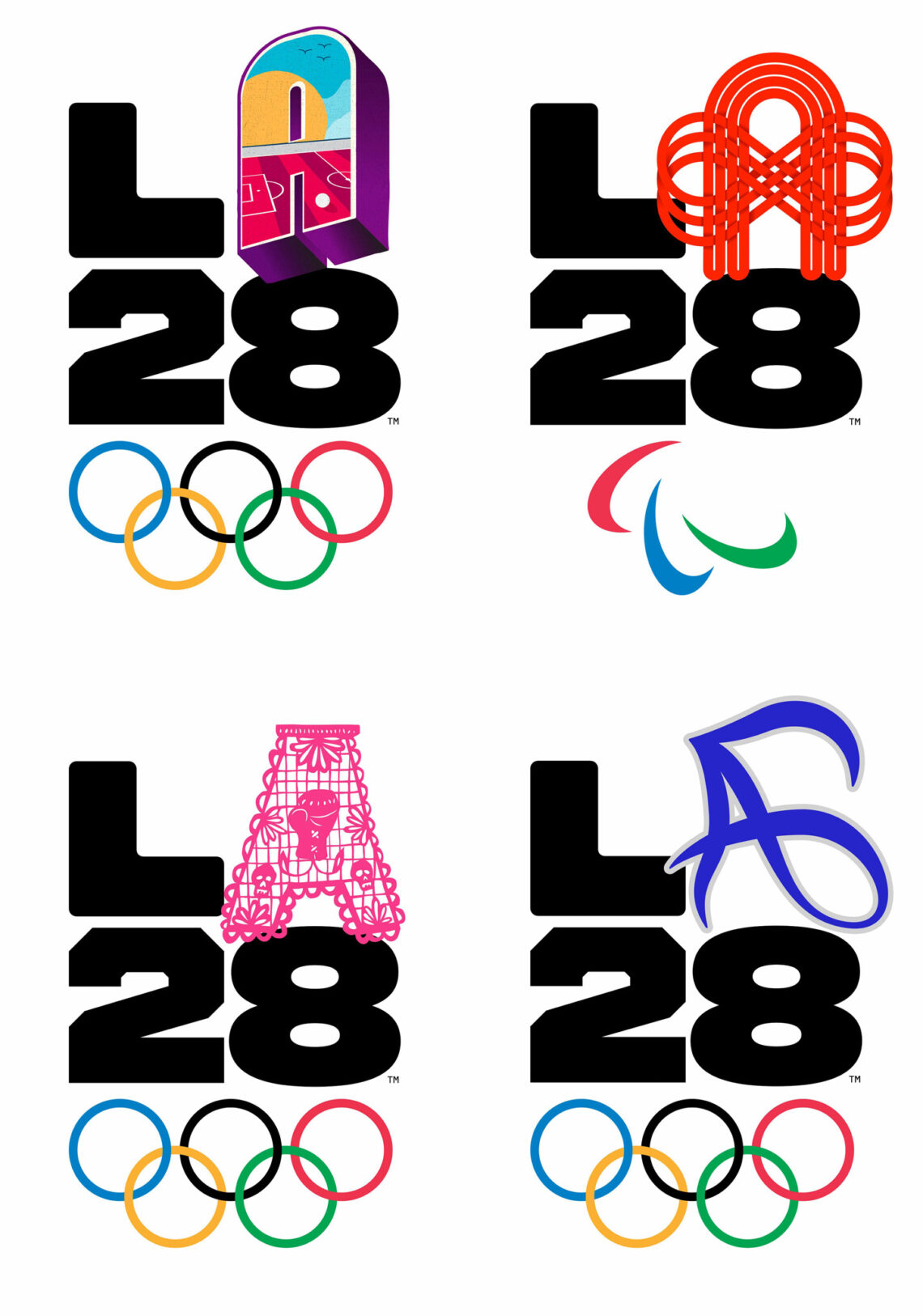 El logo de LA28 que han diseñado deportistas, que se presentó hace ...