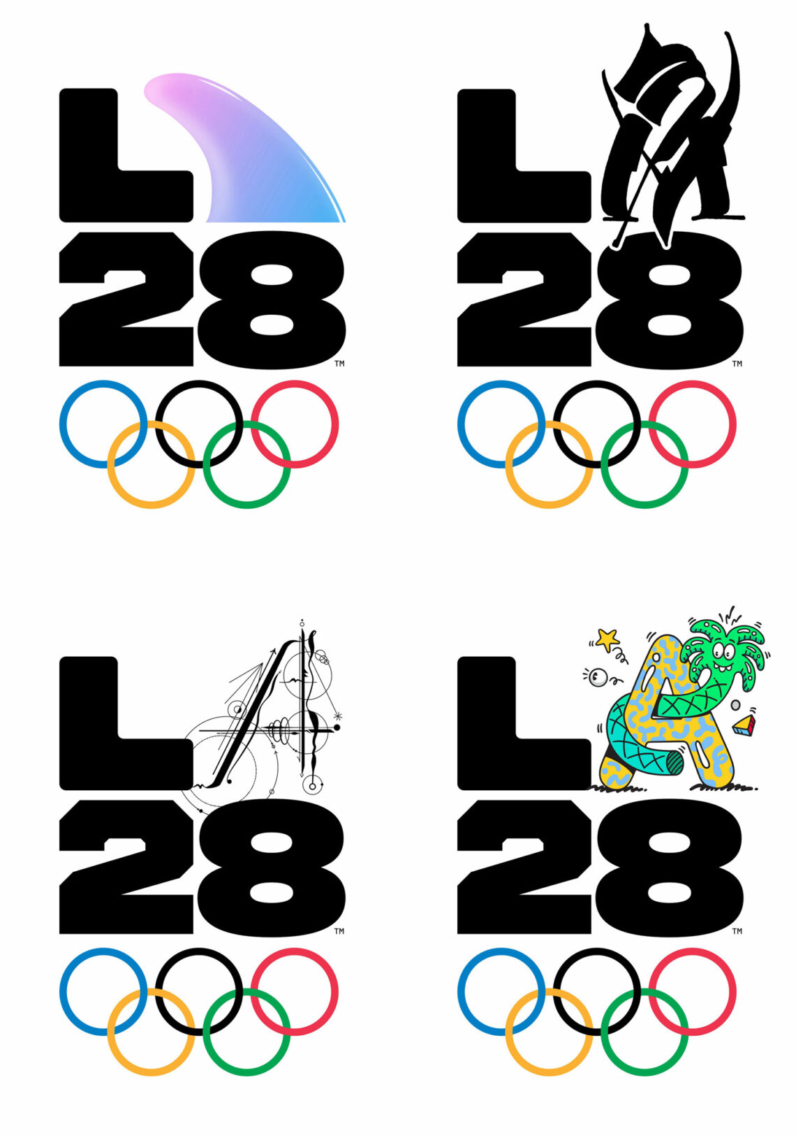 El logo de LA28 que han diseñado deportistas, que se presentó hace ...